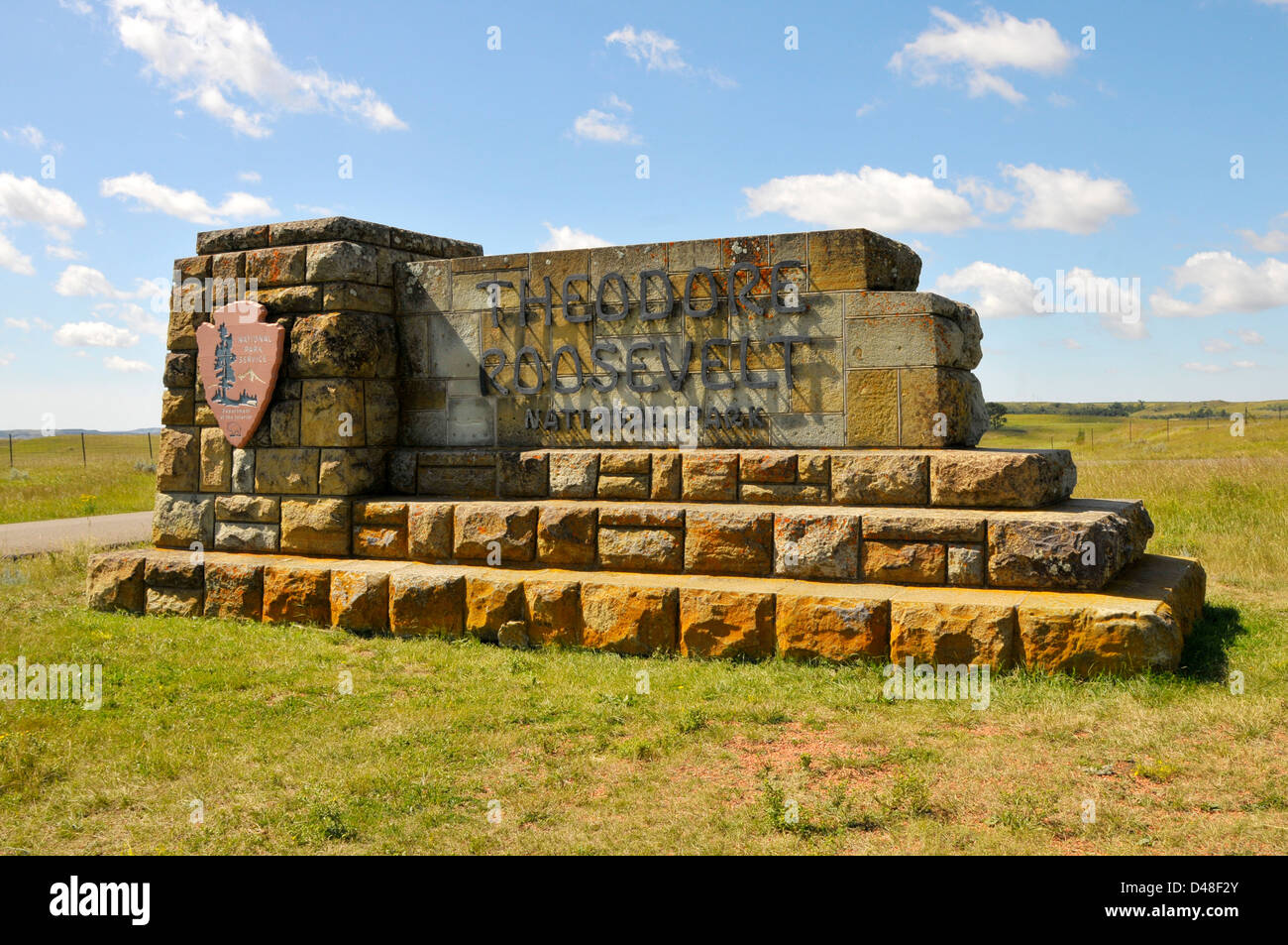 Entrance Theodore Roosevelt National Park North Dakota ND US Stock ...