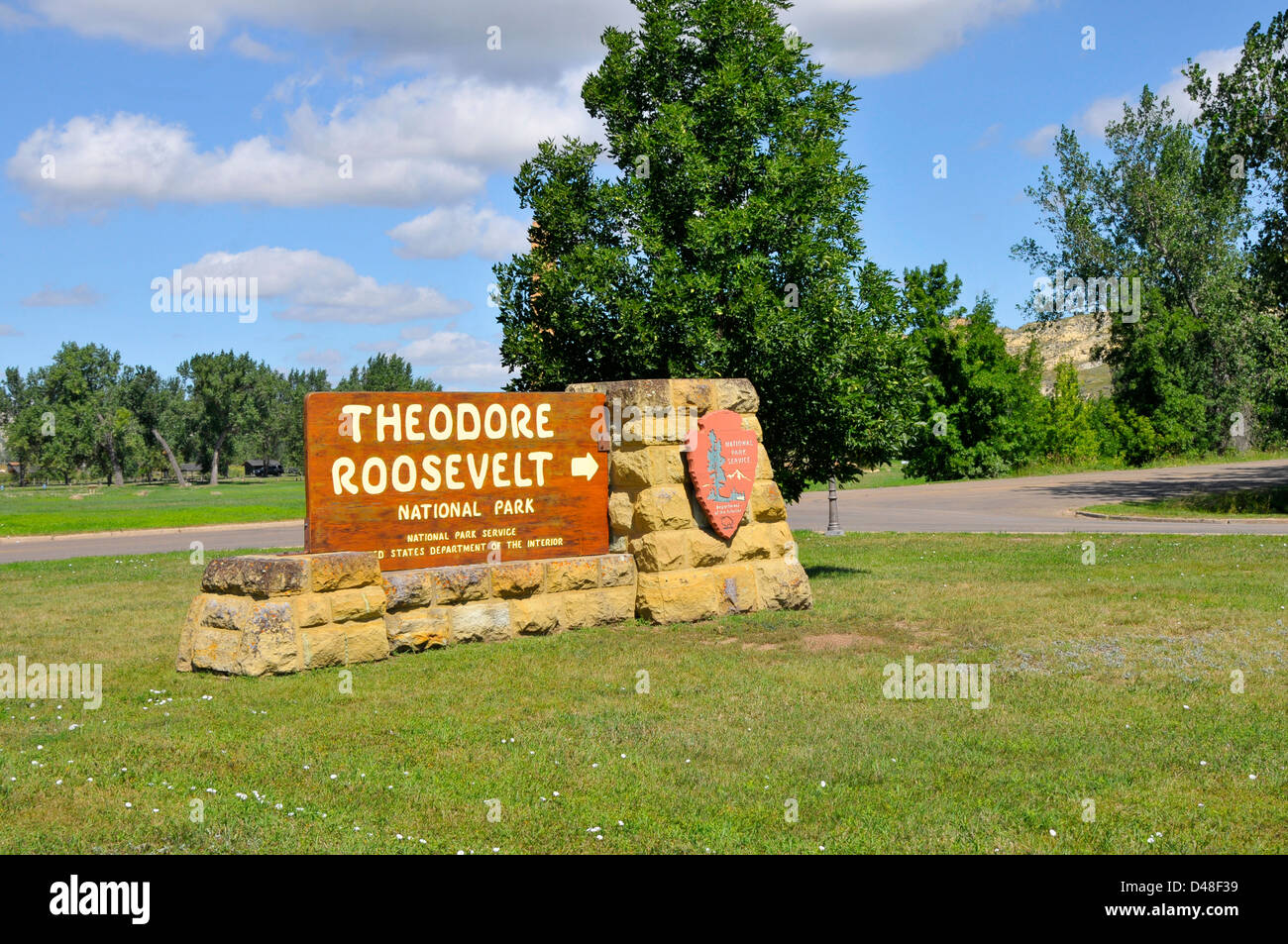 Entrance Theodore Roosevelt National Park North Dakota ND US Stock ...