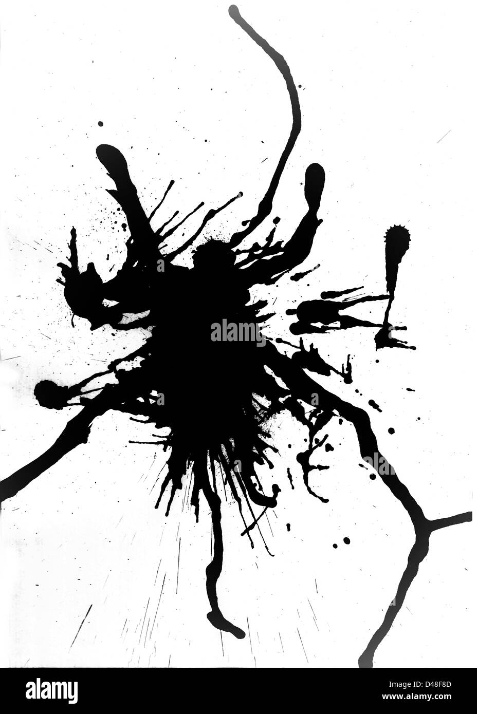 Ink splatter Black and White Stock Photos & Images - Alamy