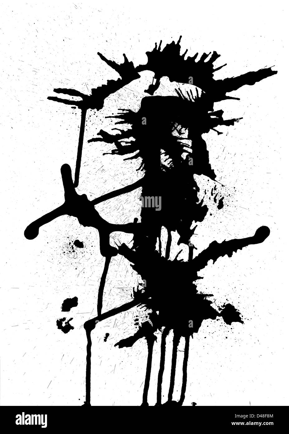 Black ink abstract design Stock Photo - Alamy