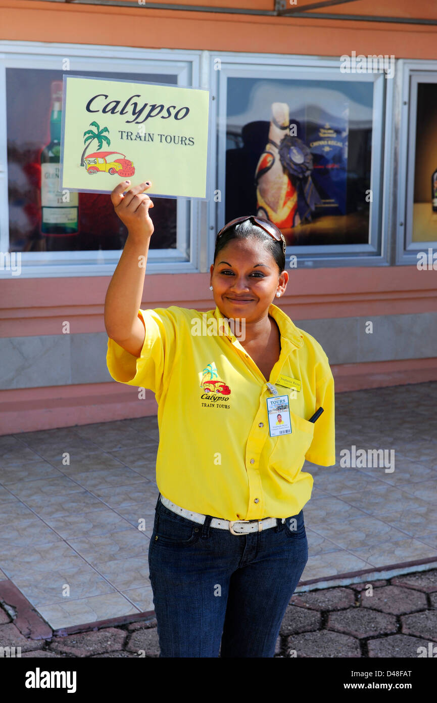 Tour Guides Belize City Central America Cruise Ship Port Stock Photo ...