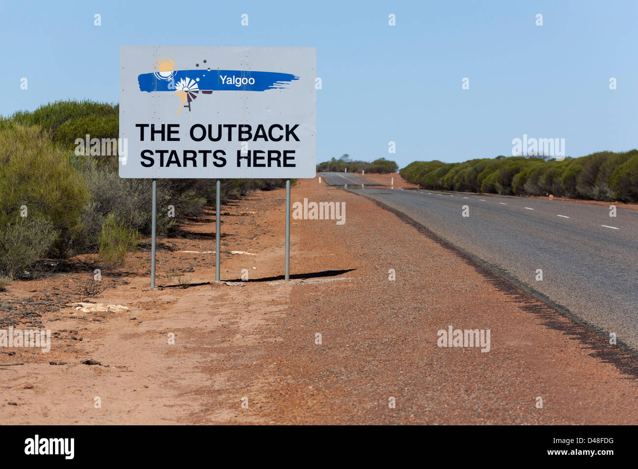 Outback road sign, Yalgoo Western Australia Stock Photo - Alamy