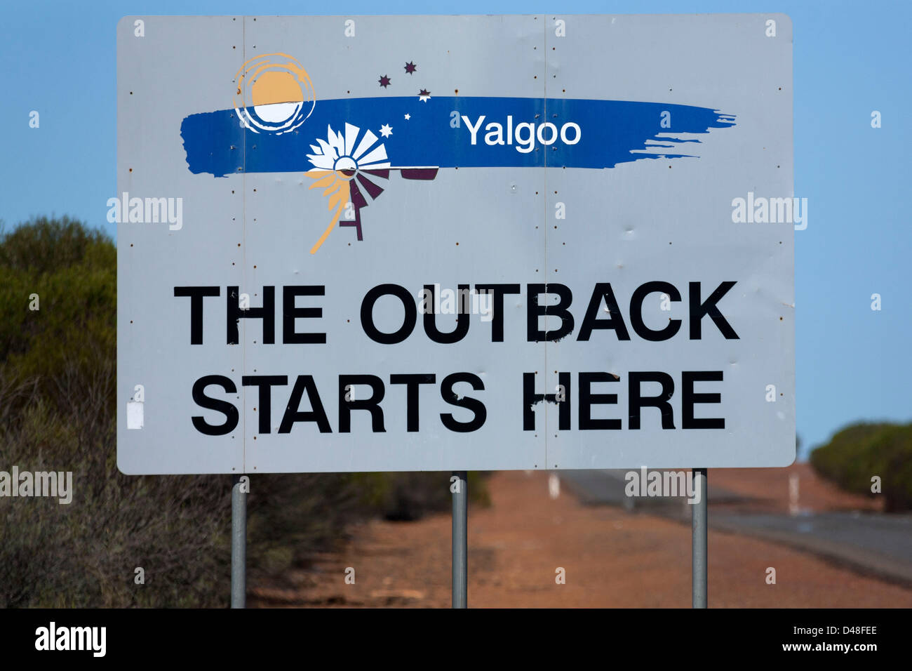 Outback road sign, Yalgoo Western Australia Stock Photo - Alamy