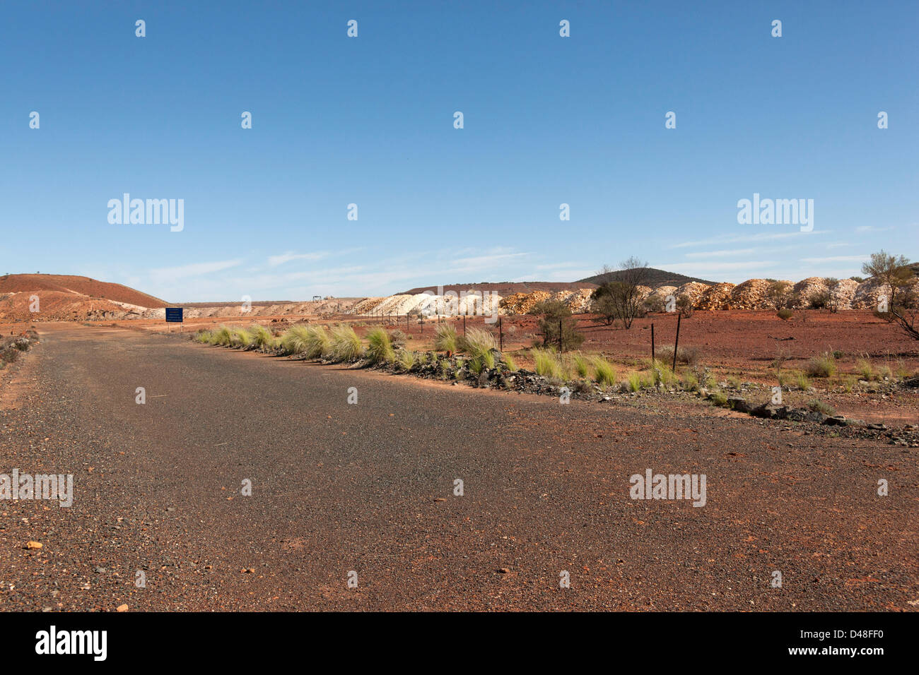 Waste from a open cut gold mine, Mount Magnet Western Australia Stock ...