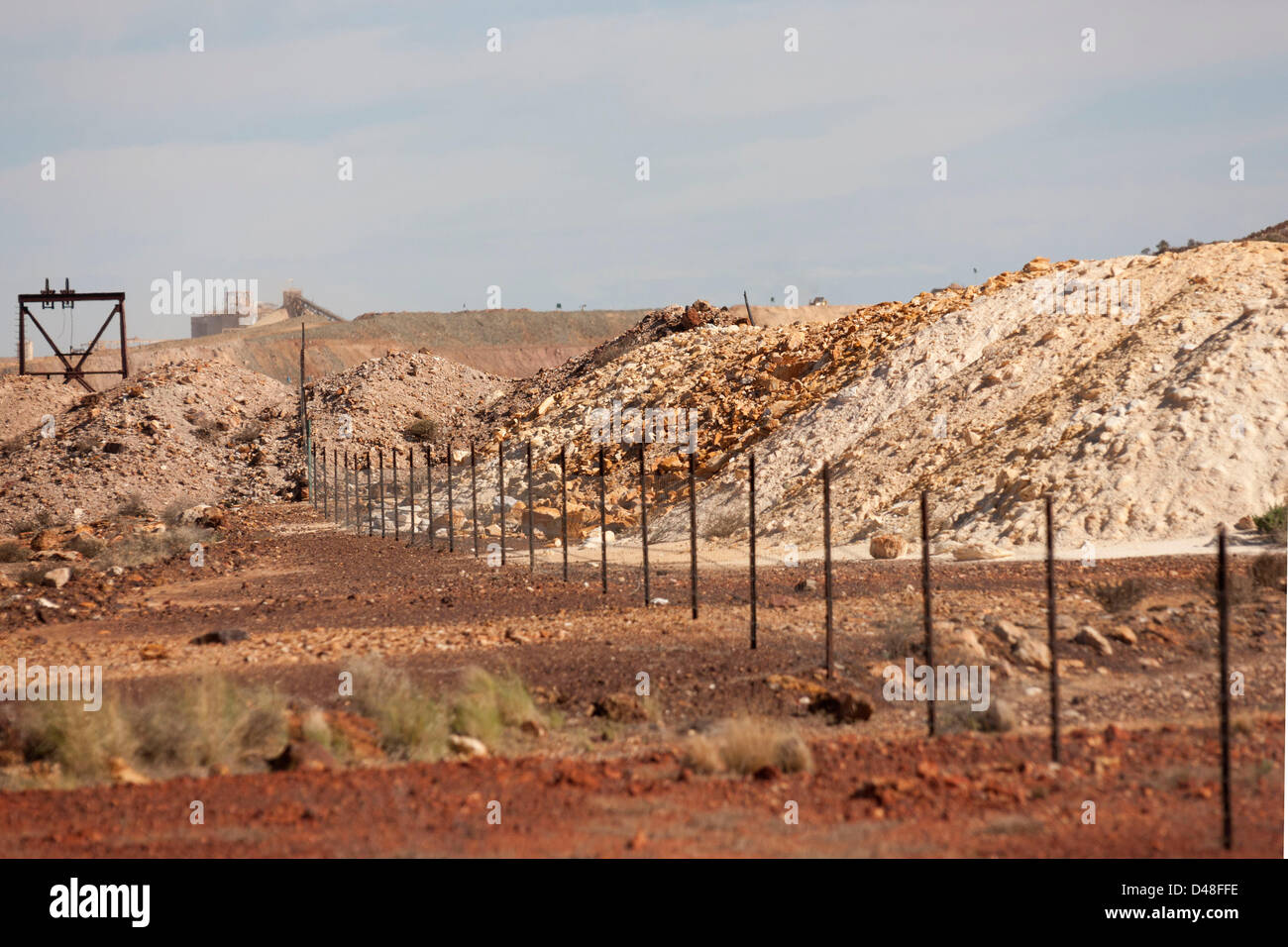 Waste from a open cut gold mine, Mount Magnet Western Australia Stock ...