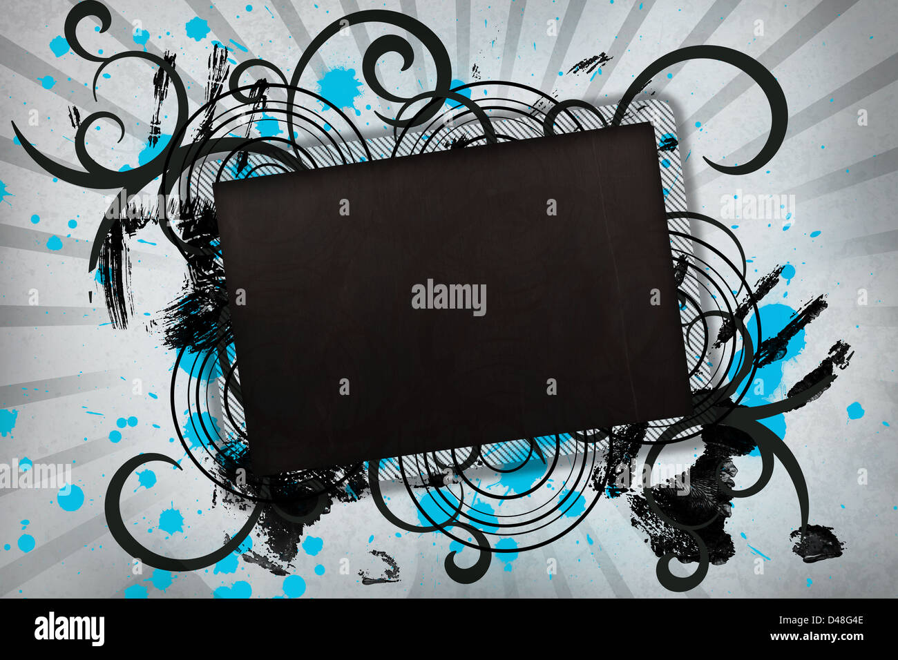 Black copy space with artistic framing Stock Photo - Alamy