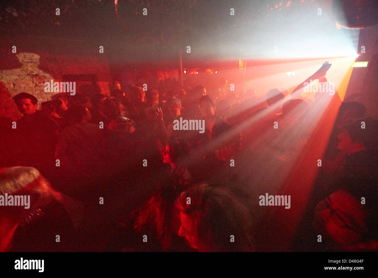 Nightclub rave warehouse party club acid house Stock Photo - Alamy