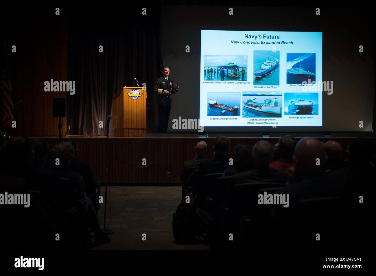 Chief of Naval Operations (CNO) Admiral Jonathan Greenert delivers a ...