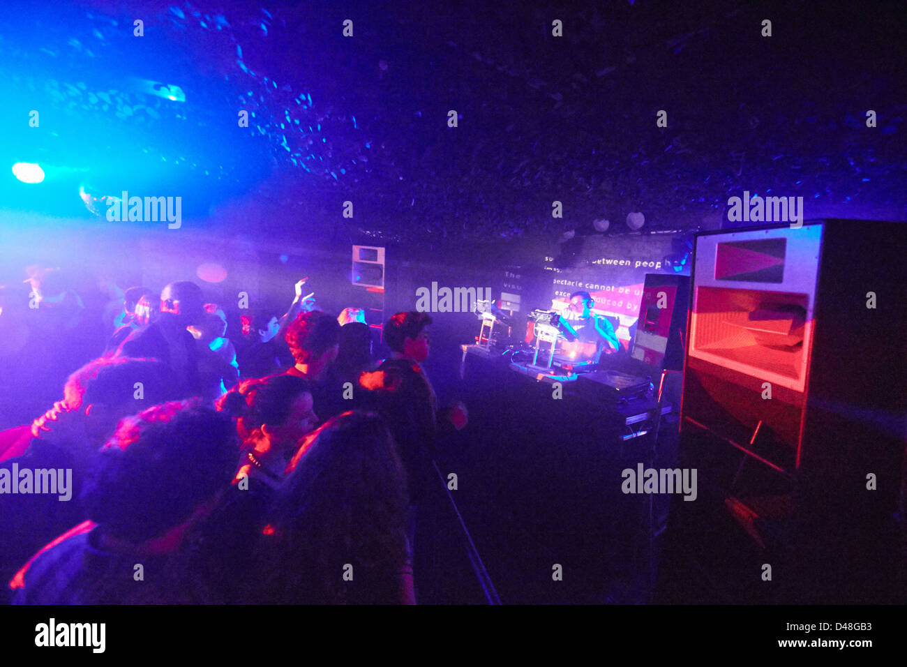 Nightclub rave warehouse party club acid house Stock Photo - Alamy