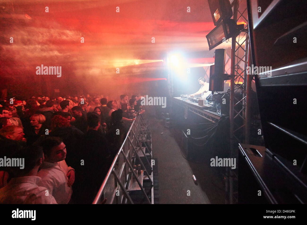 Nightclub rave warehouse party club acid house Stock Photo - Alamy