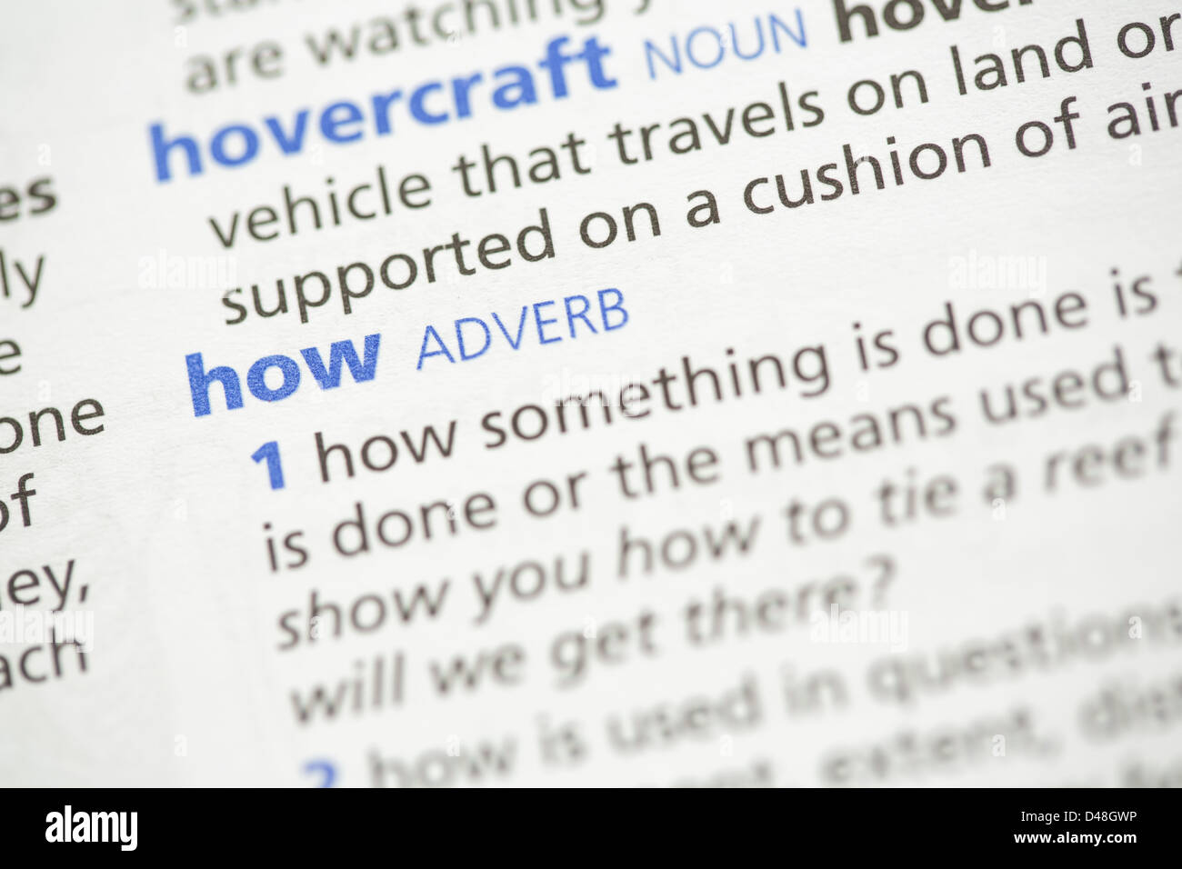 Dictionary page with knowledge definition hi-res stock photography and ...