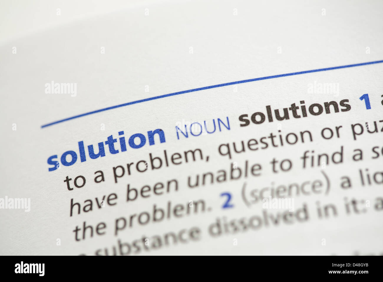 Definition solution hi-res stock photography and images - Alamy