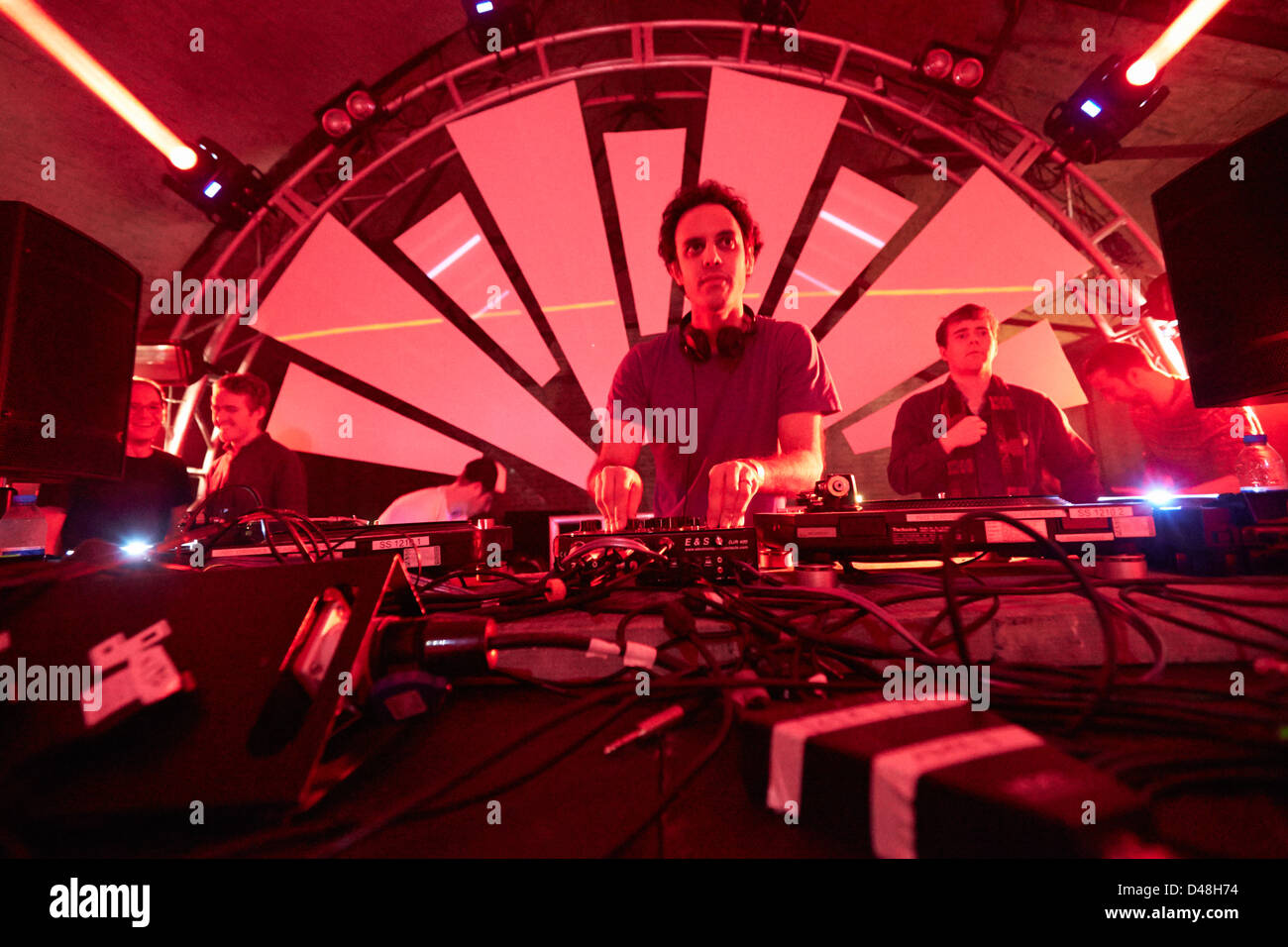 Nightclub rave warehouse party club acid house Stock Photo - Alamy