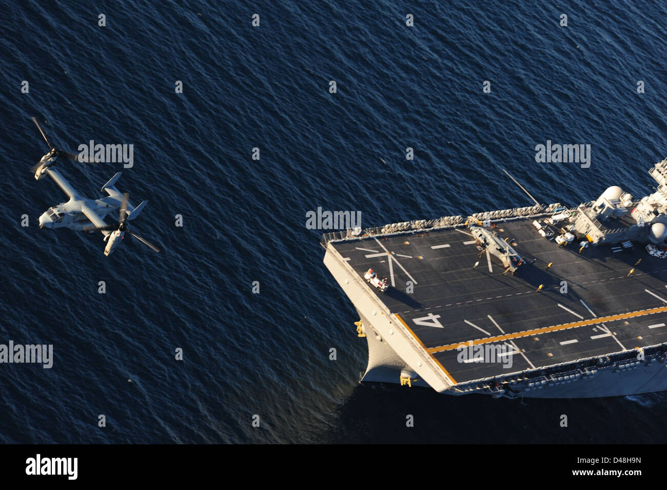 The USS Boxer conducts flight operations in the Pacific Ocean as part ...