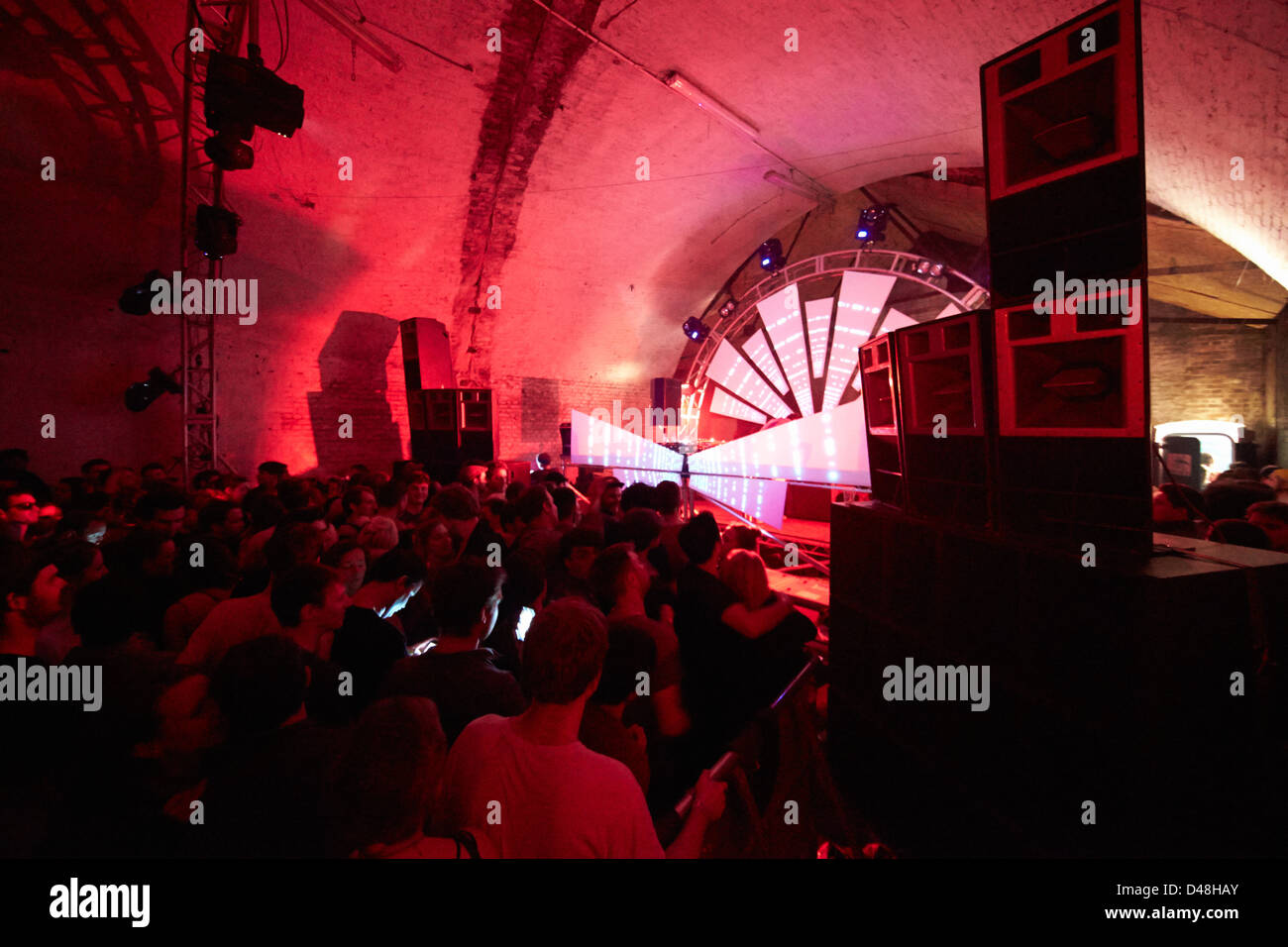 Nightclub rave warehouse party club acid house Stock Photo - Alamy