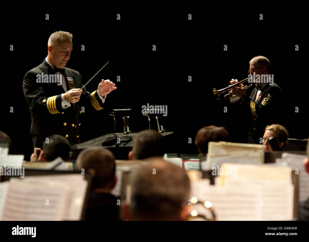 The U.S. Navy band performs in Everett, Wash Stock Photo - Alamy
