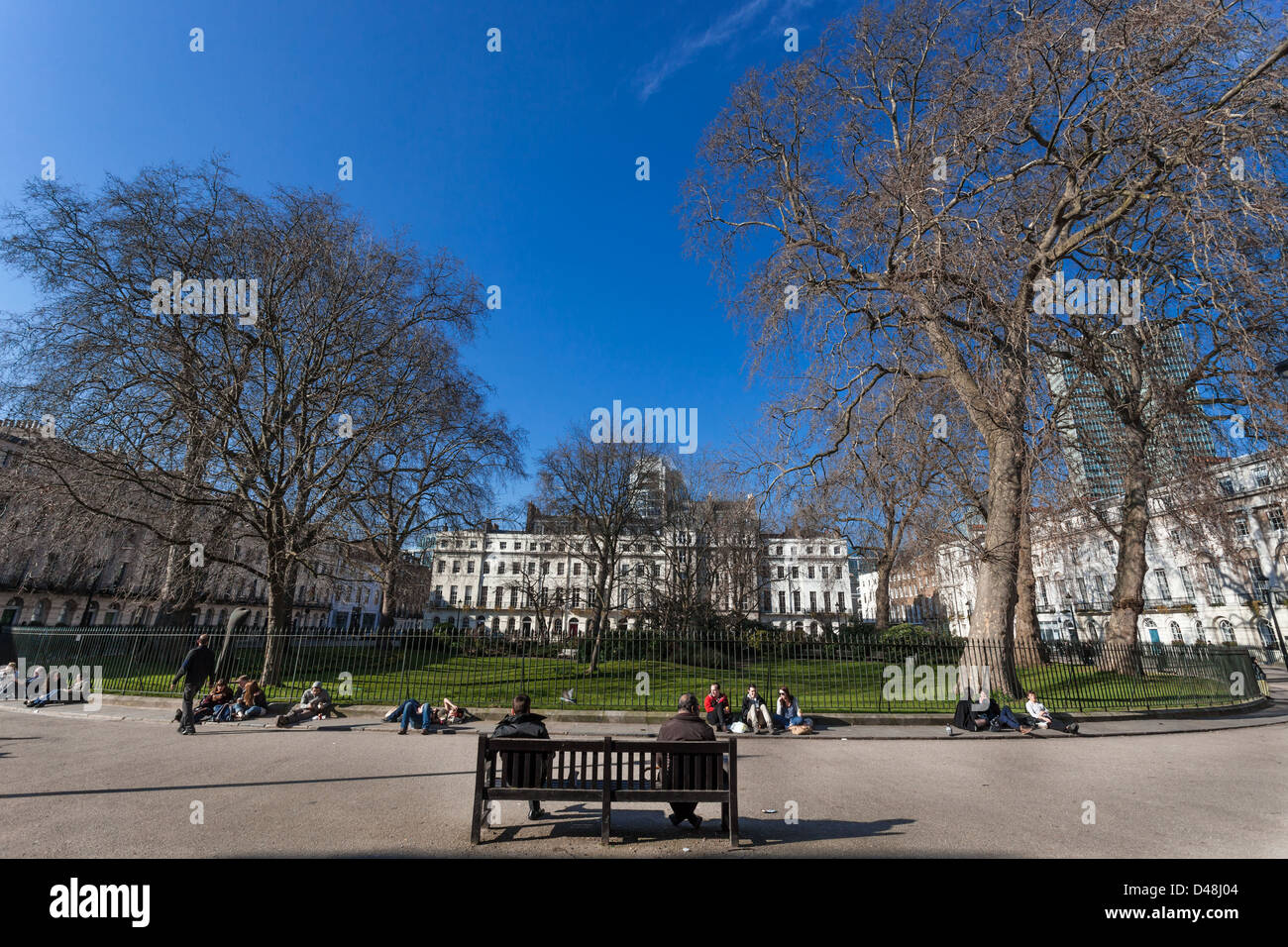 Fitzroy Square Garden, Georgian garden, Fitzrovia, London, England, UK ...