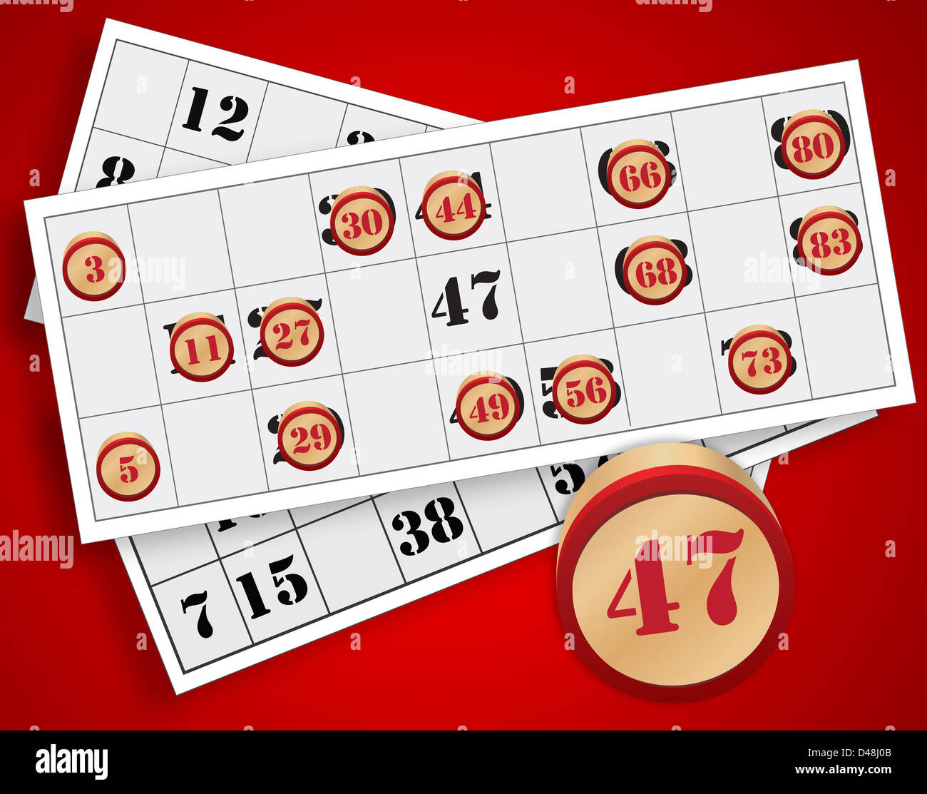 bingo number vector on white background Stock Photo - Alamy