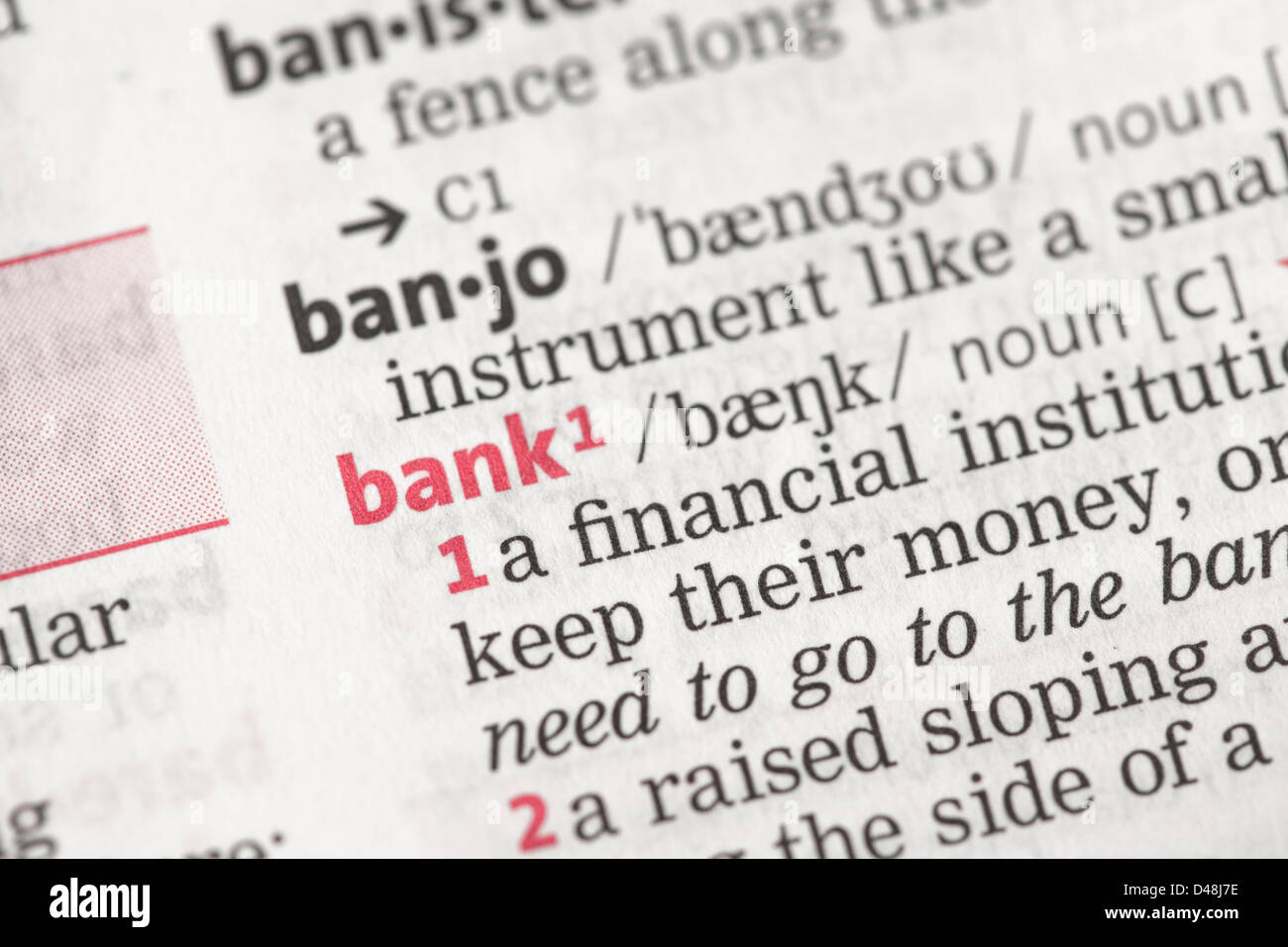 Bank words hi-res stock photography and images - Alamy