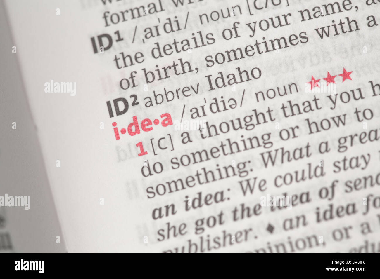 Close up idea hi-res stock photography and images - Alamy