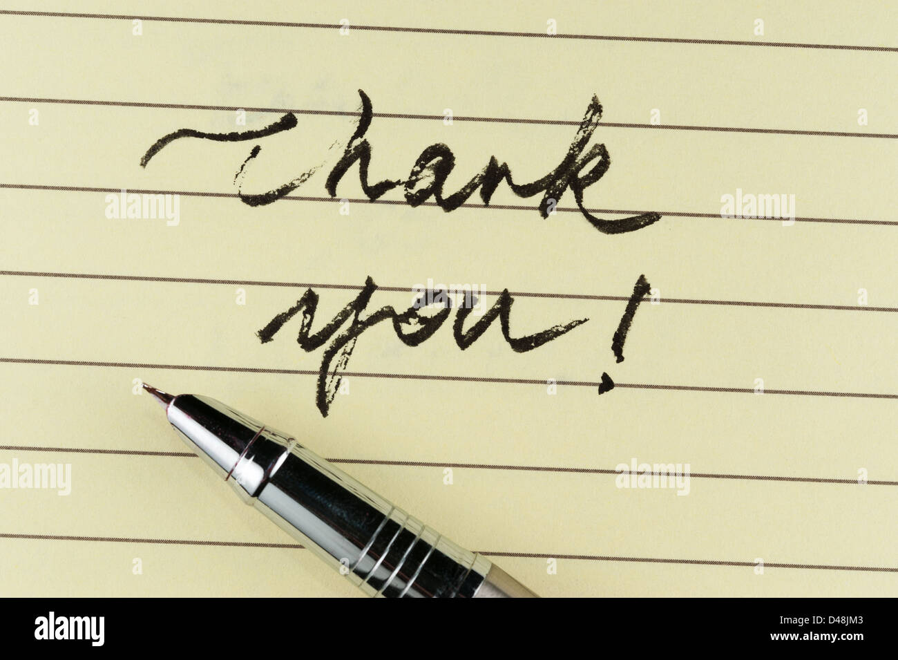 Writing a thankyou note hi-res stock photography and images - Alamy