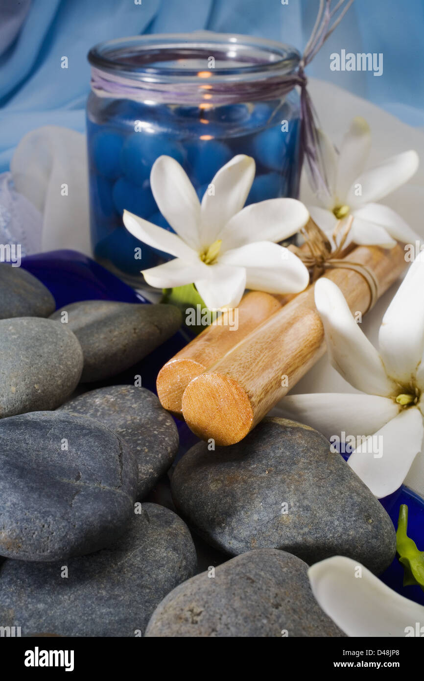 Blue and white candle sticks hi-res stock photography and images - Alamy
