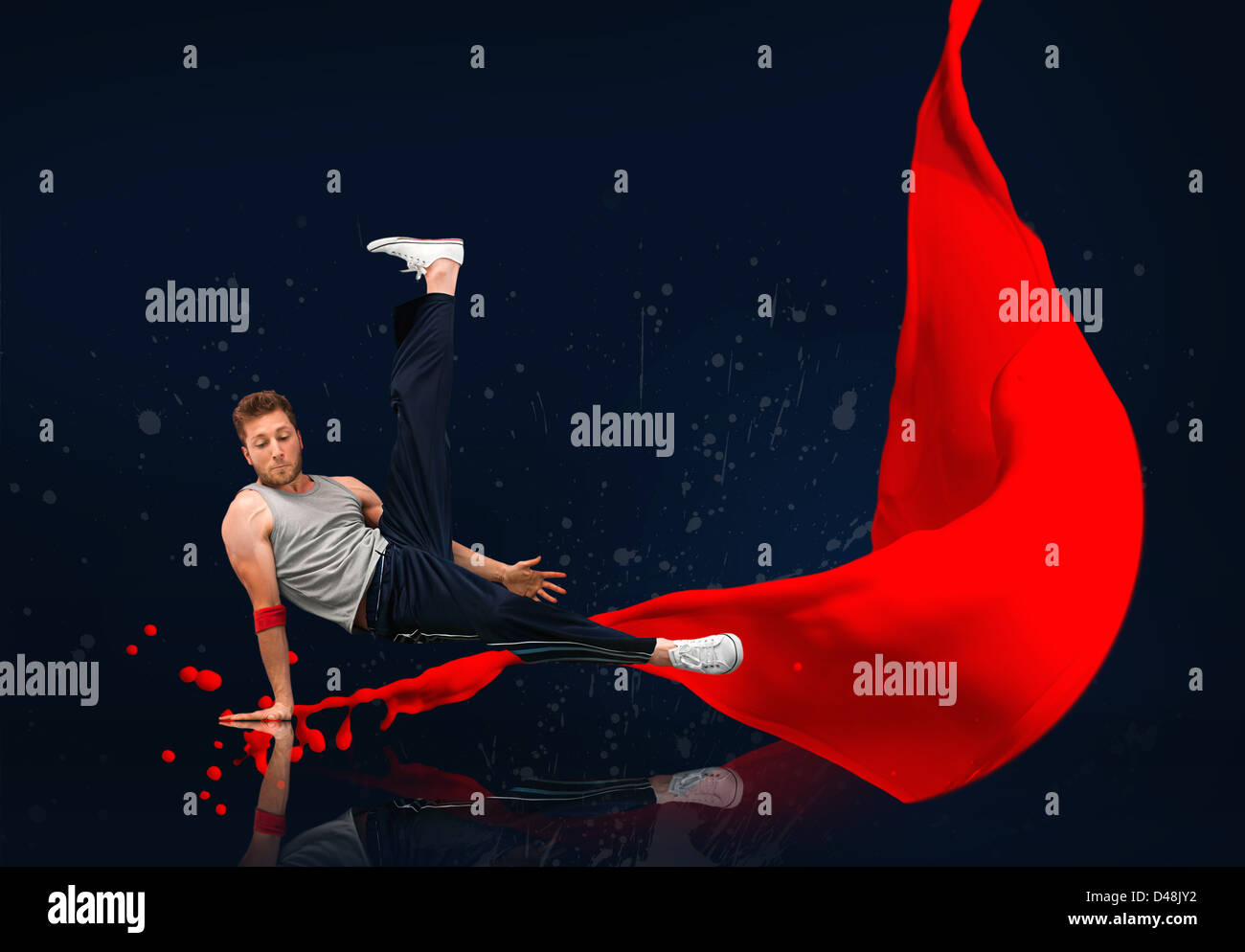 Break dancer mid turn Stock Photo - Alamy