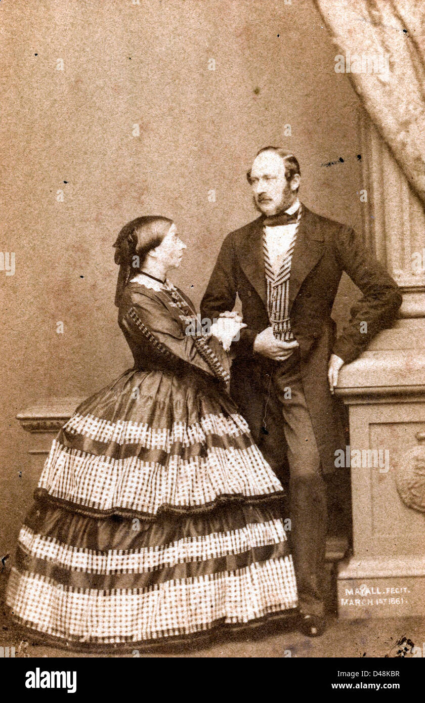 Queen Victoria & Prince Albert, 1861, by John Jabez Mayall Stock Photo ...