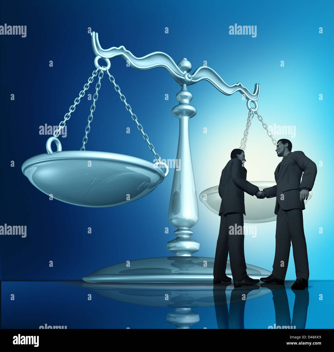 Contract agreement with a group of two businessmen shaking hands in a ...