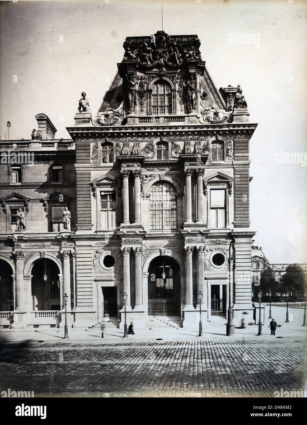 Pavilion Turgot, The Louvre, Paris, ca 1870, by Leon & Levy Stock Photo ...