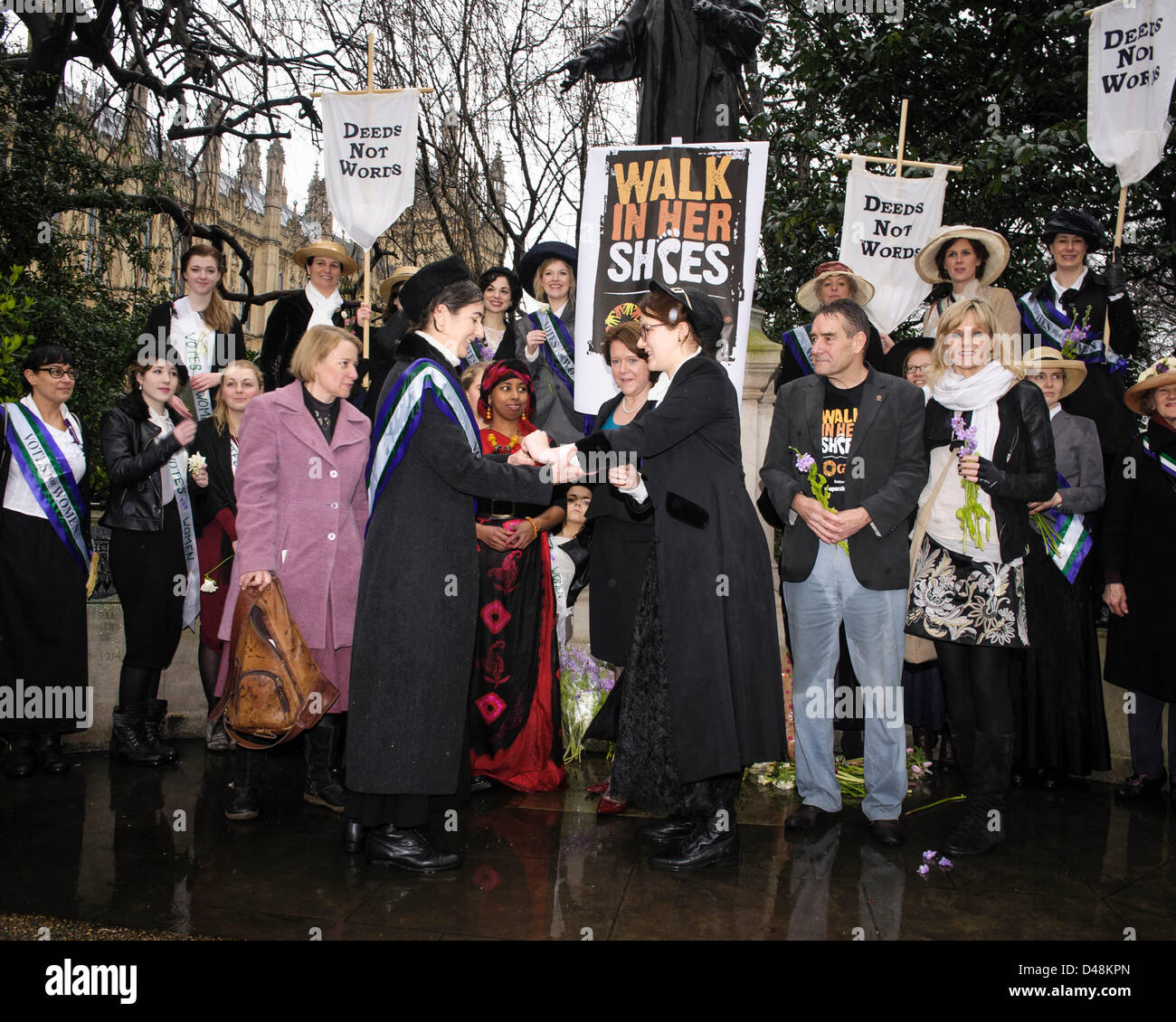 Dr Helen Pankhurst and daughter Laura lead a walk of Olympic ...