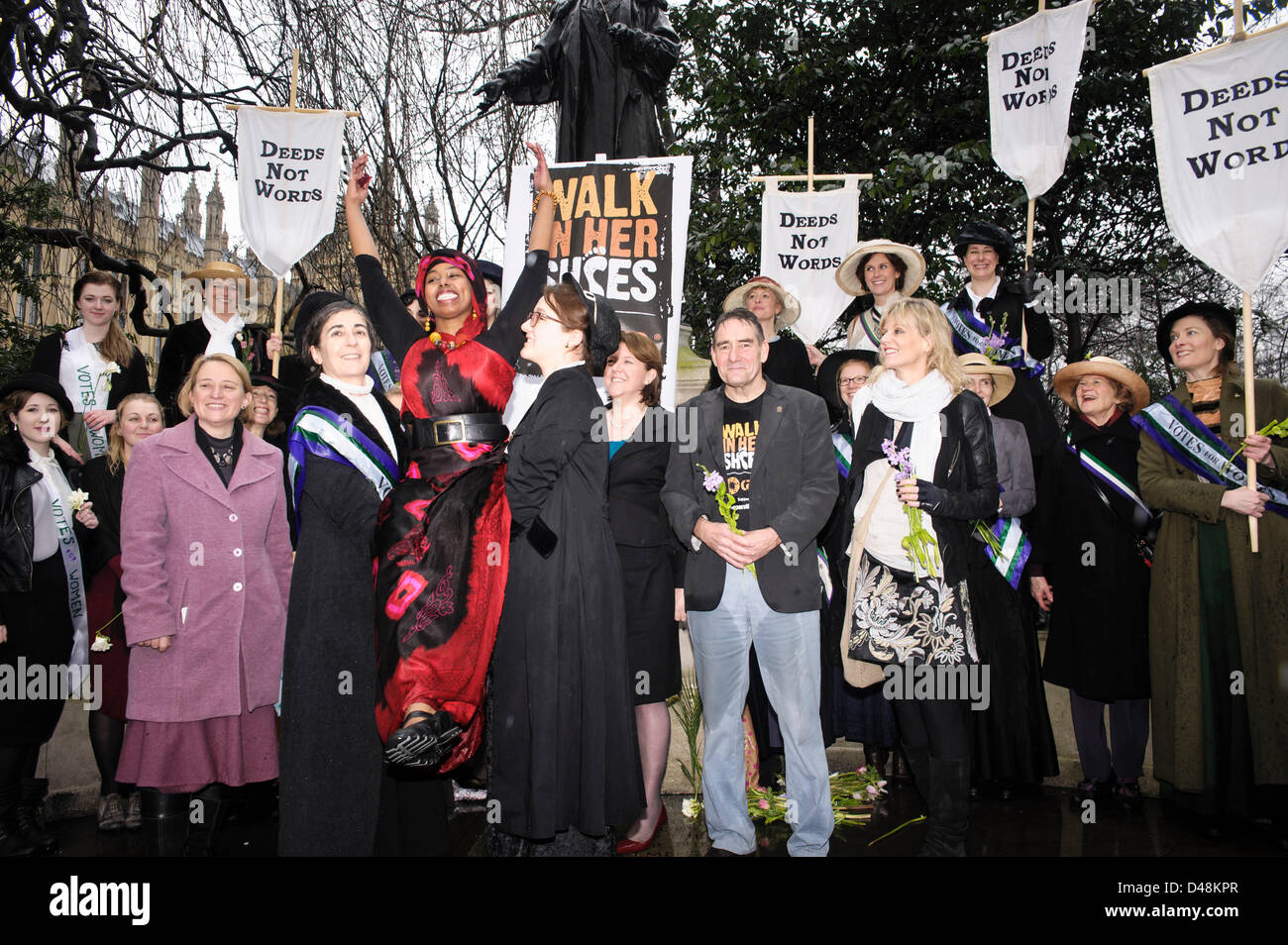 Dr Helen Pankhurst and daughter Laura lead a walk of Olympic ...