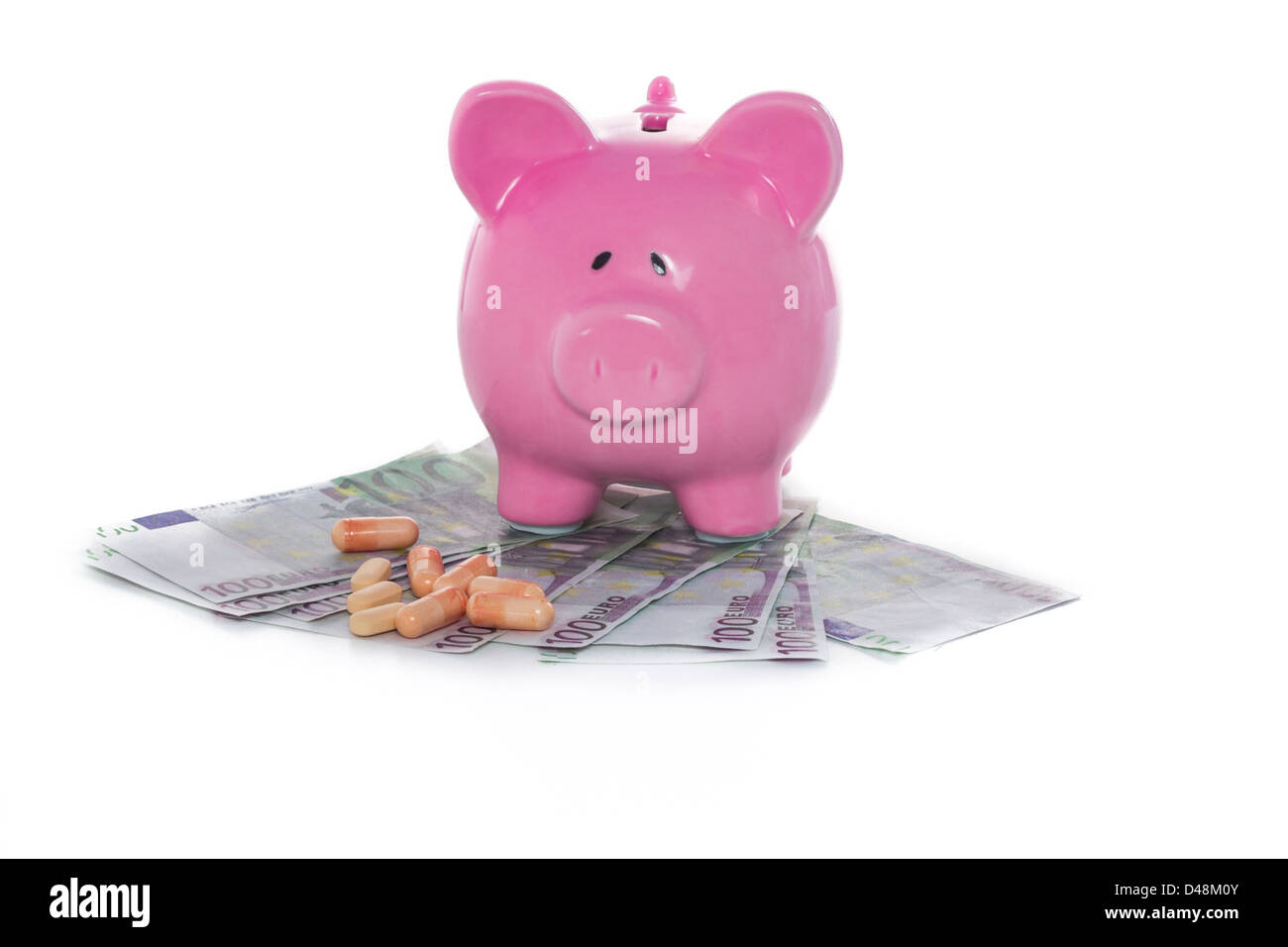 Pink medicine tablets Cut Out Stock Images & Pictures - Alamy