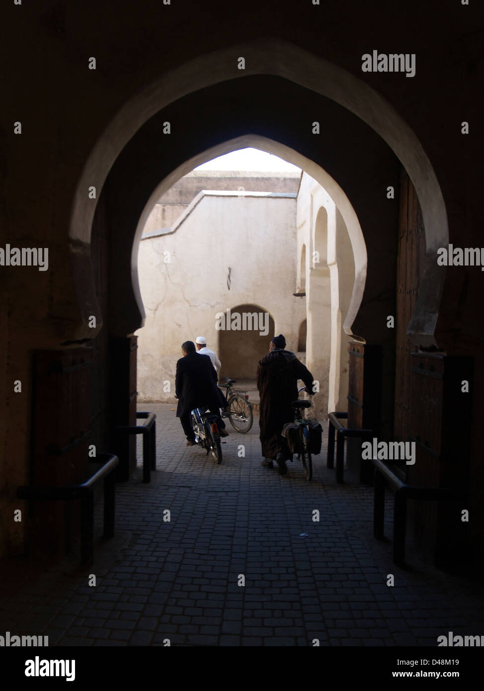 The Al Maghrib Gate in Marrakech, Morocco, is an architectural feature ...