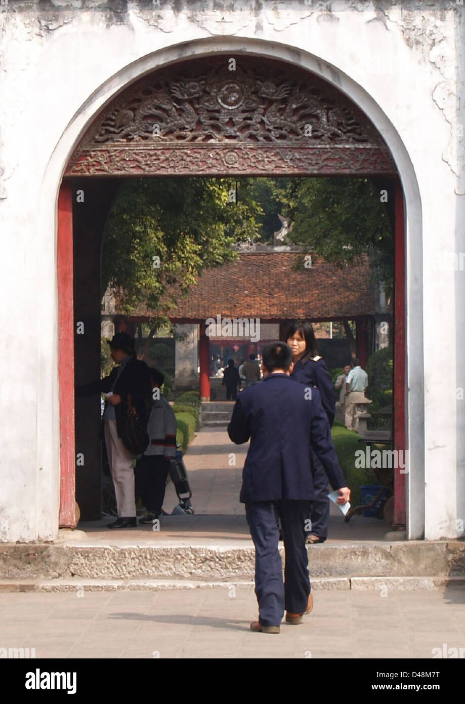 The Tempelindgang is a gateway to a Buddhist temple, designed with ...