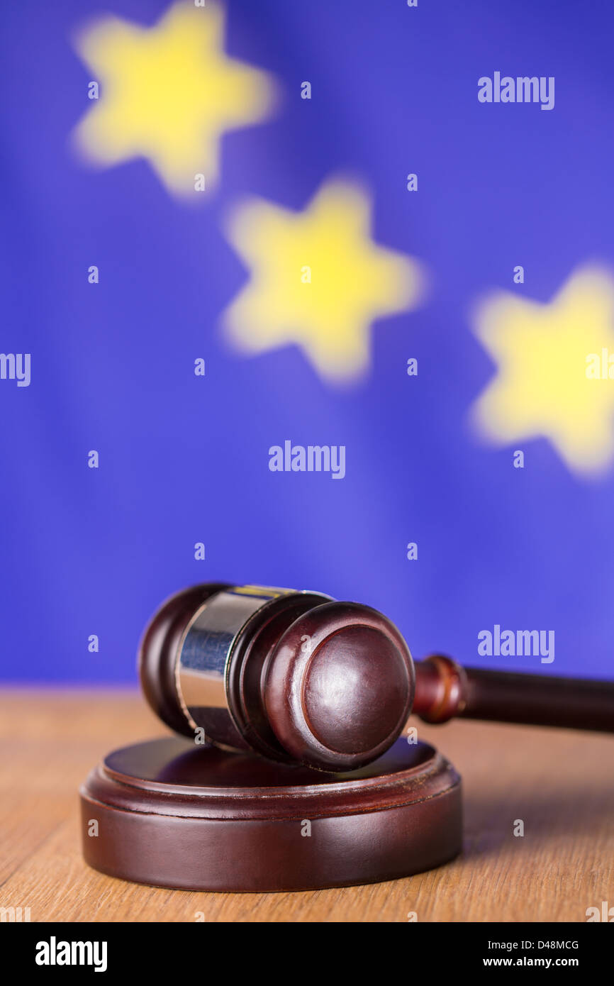 Oak gavel resting on soundblock Stock Photo - Alamy