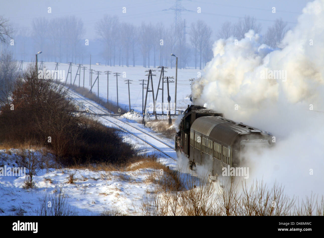 Vintage view steam locomotive hi-res stock photography and images - Alamy