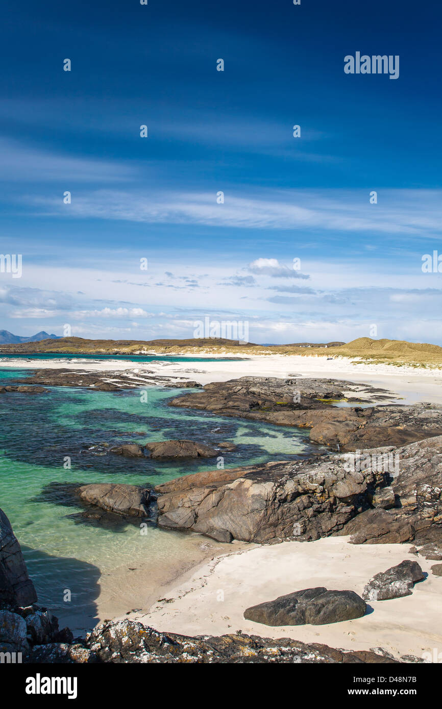 The white sandy beach at Sanna Bay, Ardnamurchan, Highlands, Scotland ...