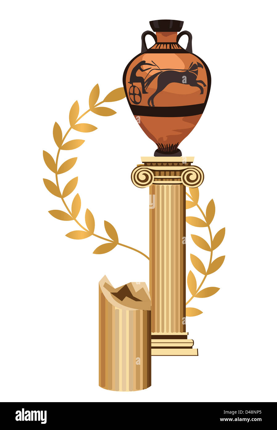 Classical ionic column olive hi-res stock photography and images - Alamy