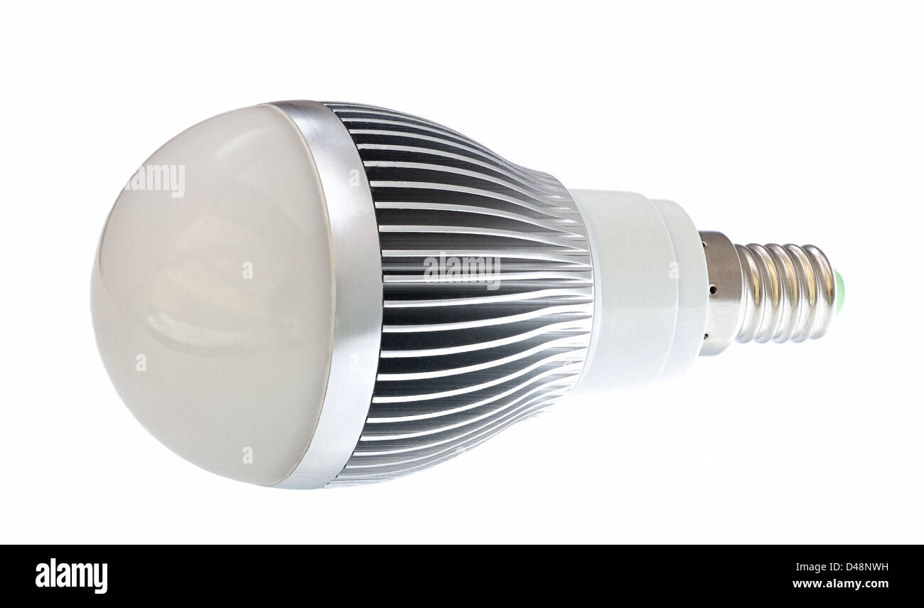 LED Lights bulb on white background Stock Photo - Alamy