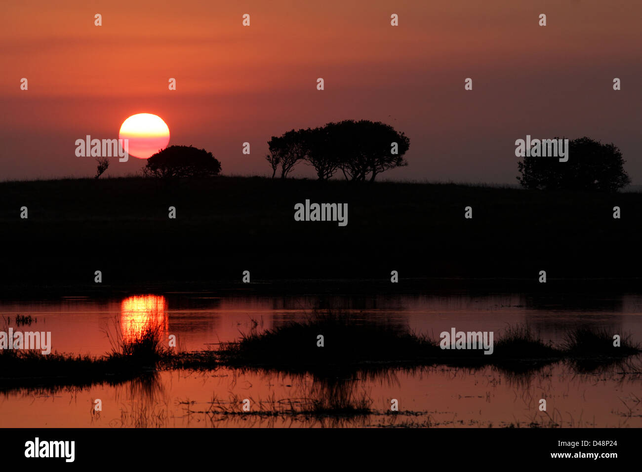 World Heritage Site Sunset - Isimangaliso Wetland Park Stock Photo - Alamy