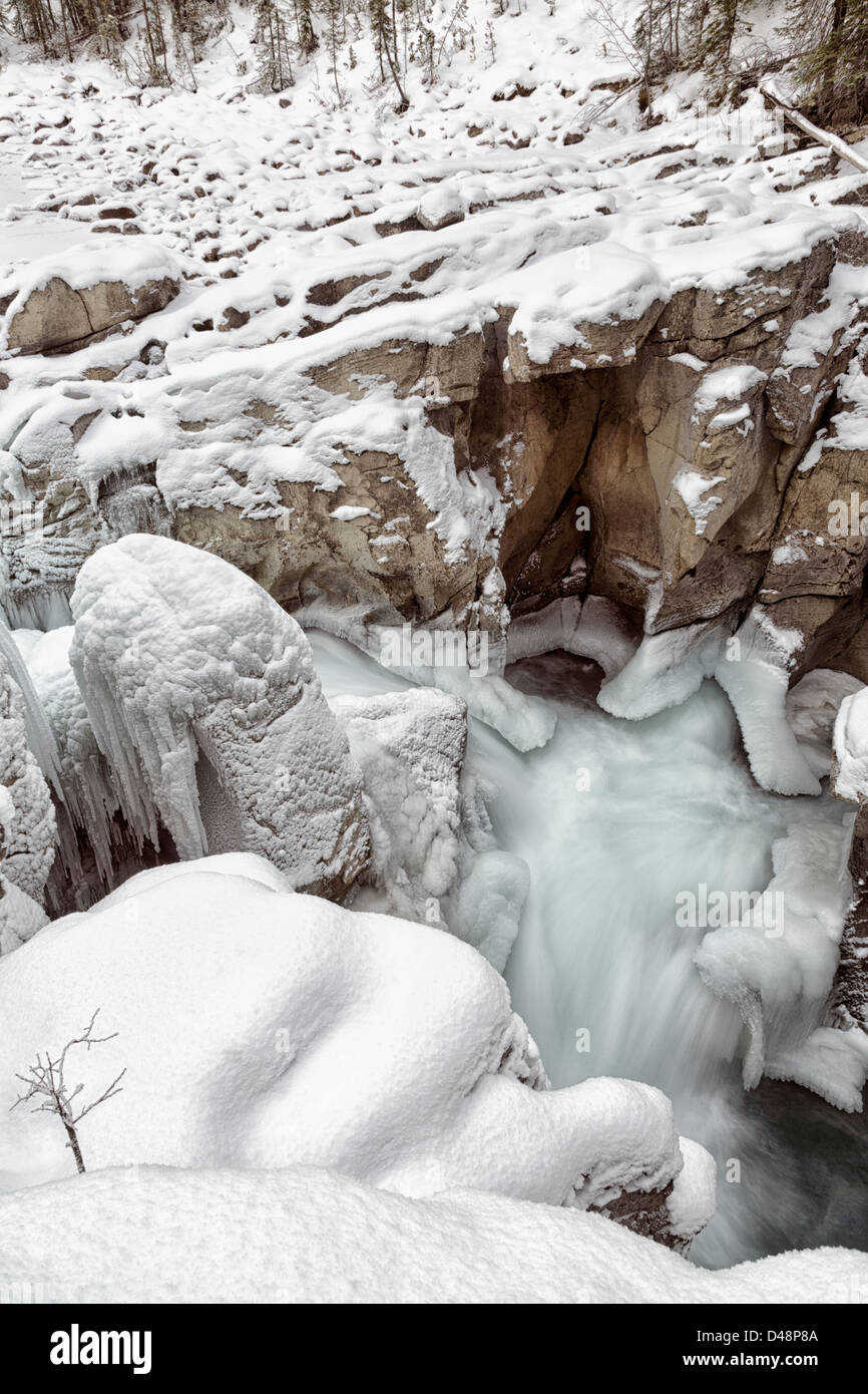 Sunwapta Falls - Jasper National Park - Alberta - Canada Stock Photo ...