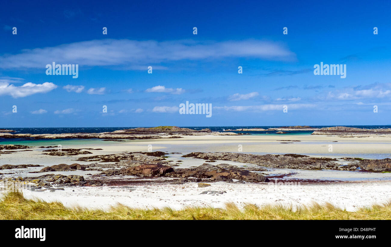 The white sandy beach at Sanna Bay, Ardnamurchan, Highlands, Scotland ...
