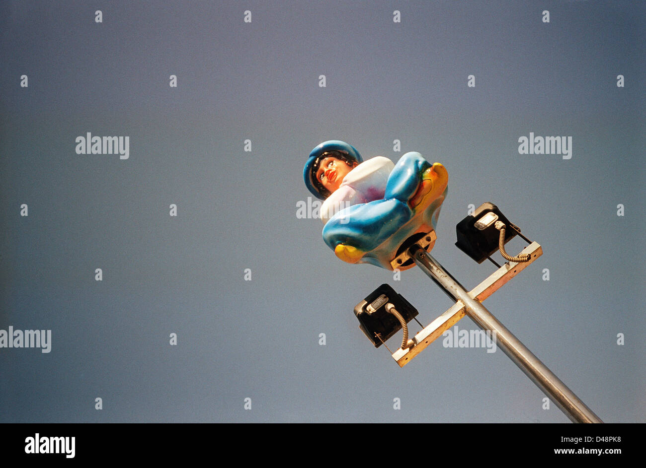 Fairground genie on pole, Dieppe, France Stock Photo - Alamy