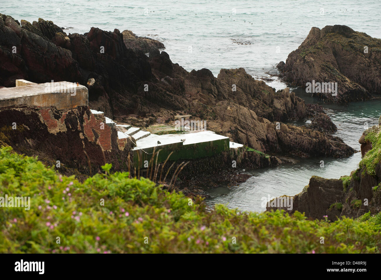 Landing point at North Haven, Skokholm Island, South Pembrokeshire ...