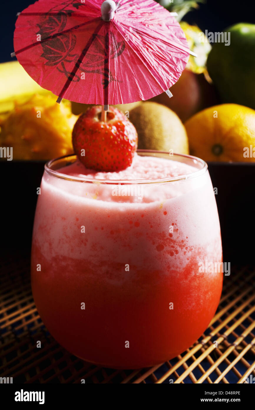 Close-Up Of An Exotic Tropical Drink Stock Photo - Alamy