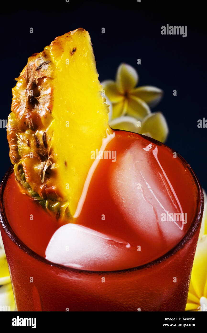 Close-Up Of An Exotic Tropical Drink Stock Photo - Alamy