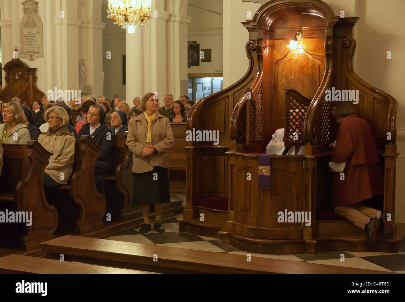 Confessional in a catholic church hi-res stock photography and images ...