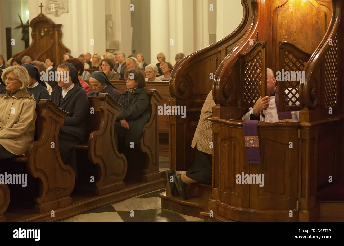 Confessional of a church hi-res stock photography and images - Alamy