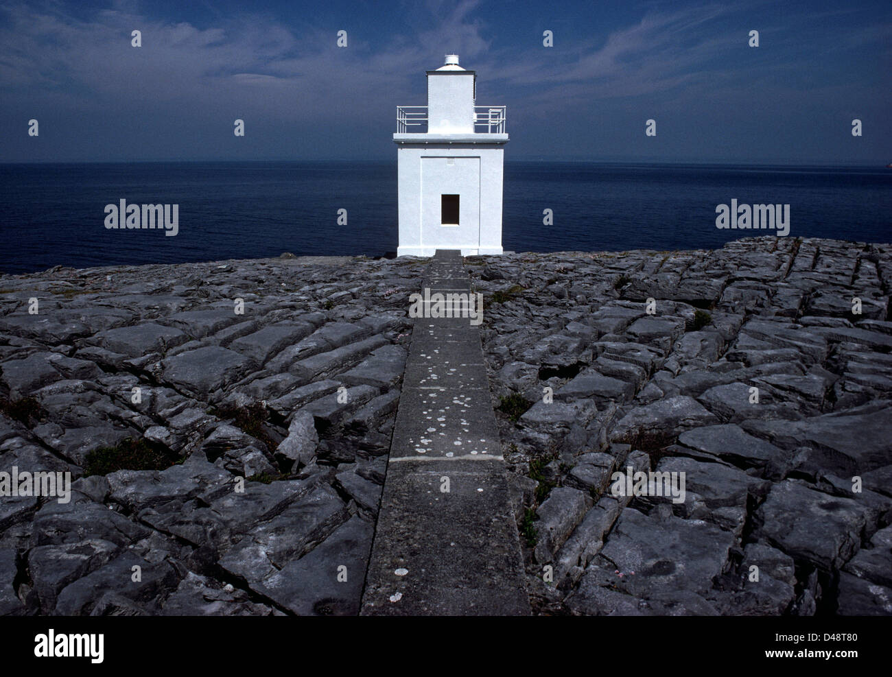 Blackhead Lighthouse, Galway Bay, The Burren, Co Clare, Ireland Stock ...